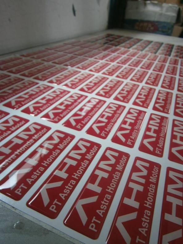 Jasa Cetak Sticker Timbul Resin